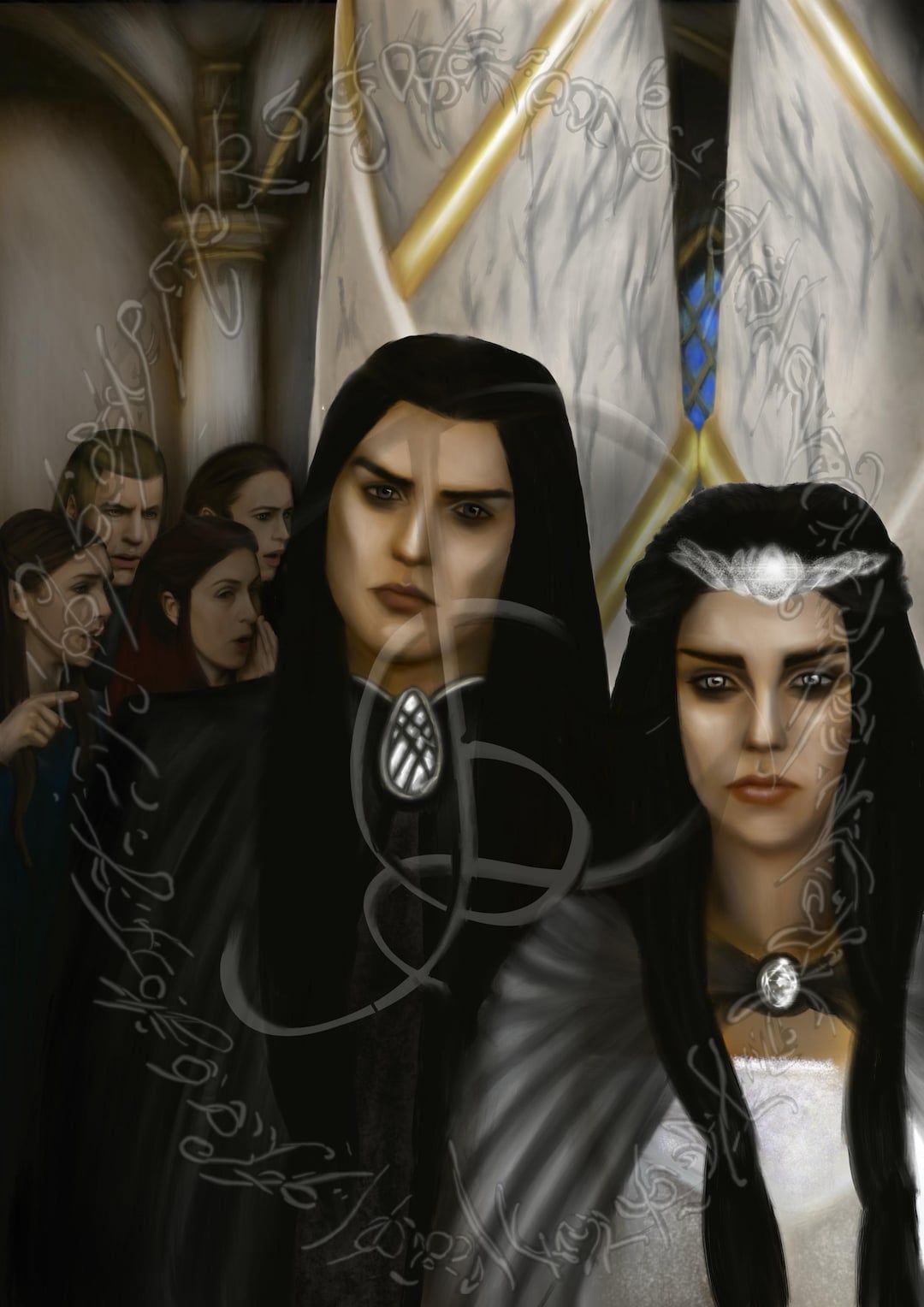 MAEGLIN & AREDHEL | Digital Art | Silmarillion Illustration | Tolkien ...