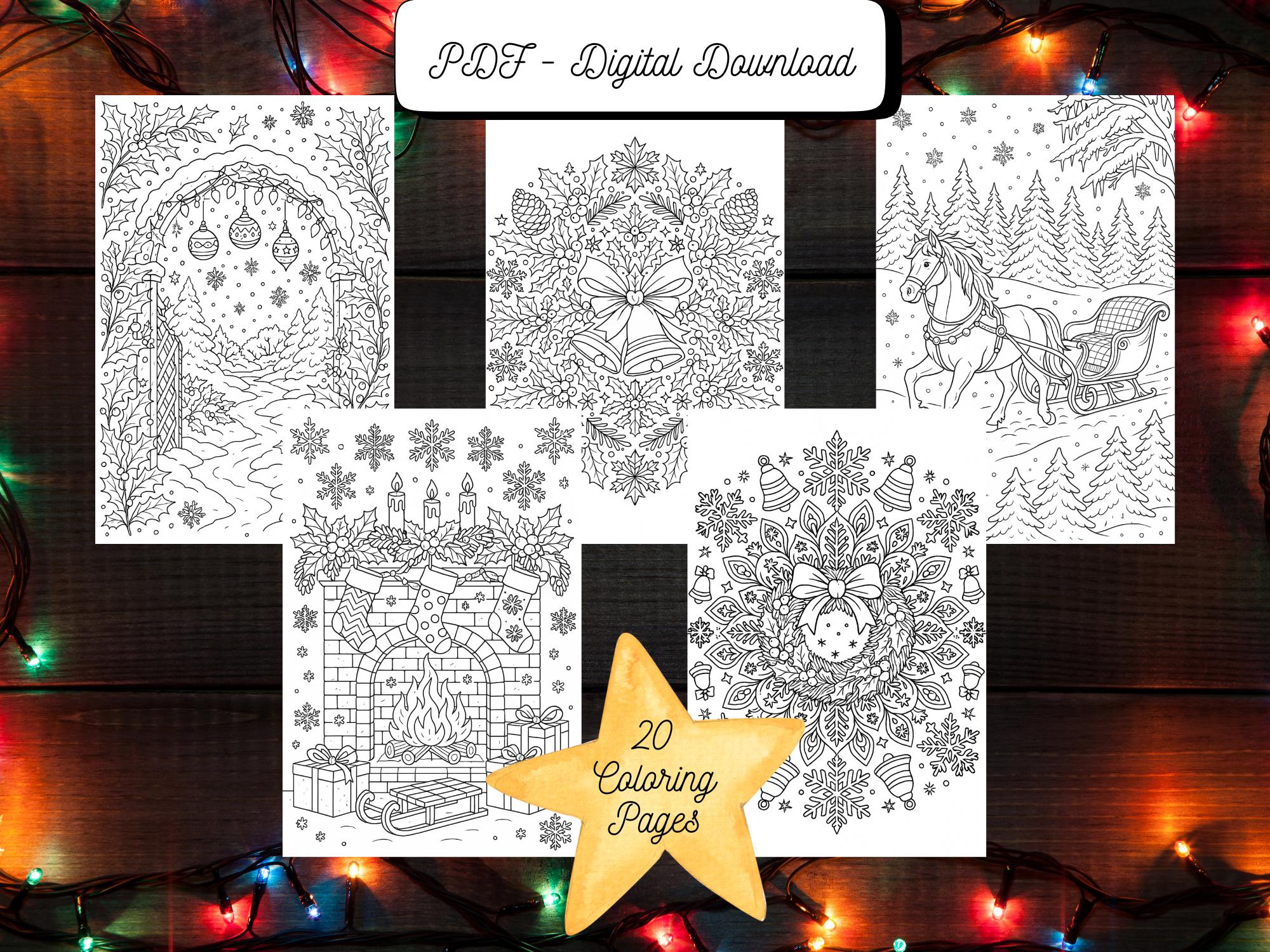 20 Detailed Christmas Coloring Pages for Adults – Festive Digital ...