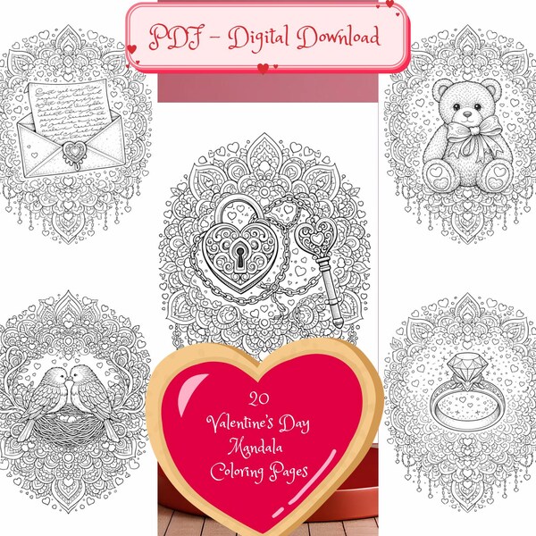 Mandalas de la saint valentin - Etsy Canada