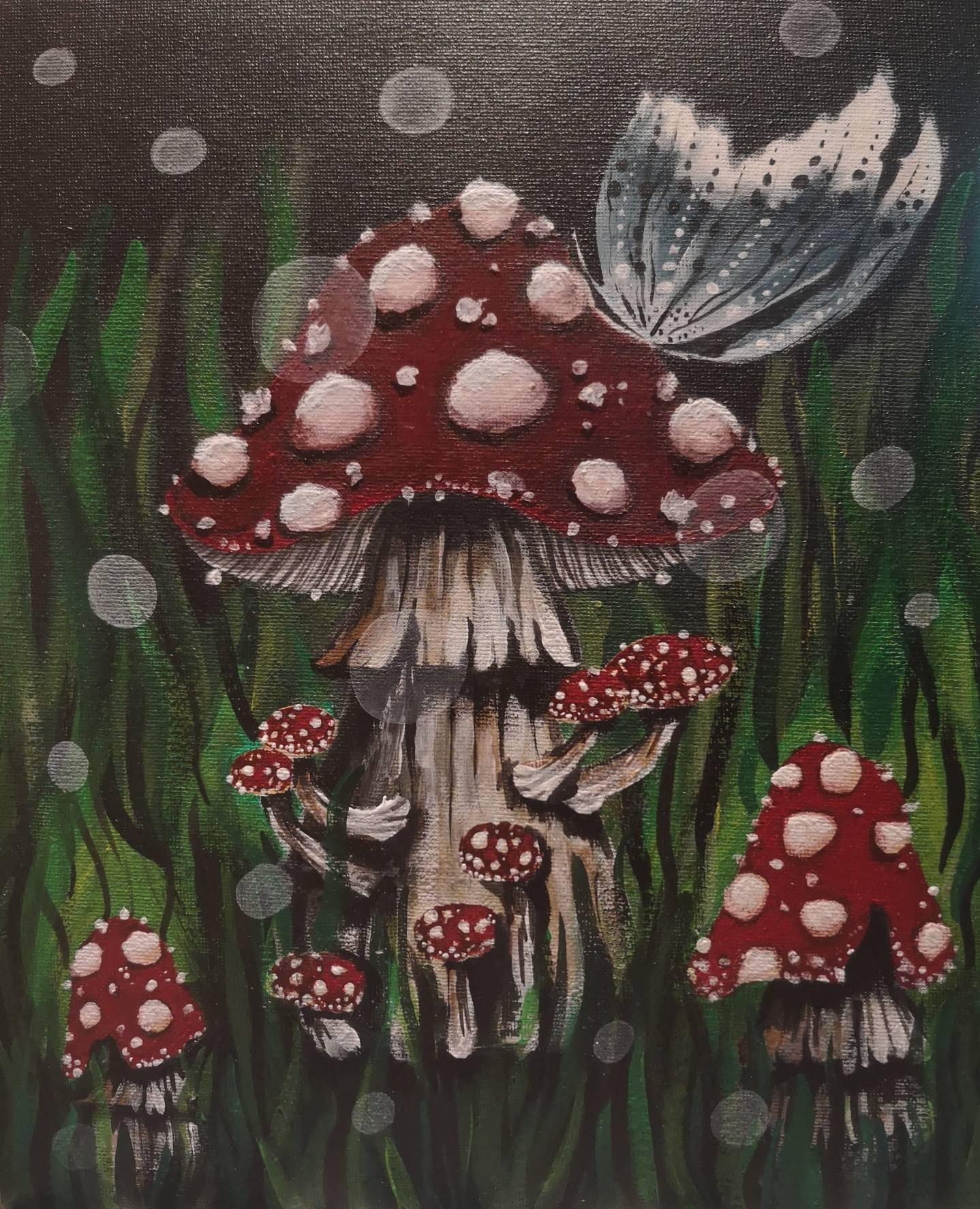 Painting Art & Collectibles Shrooms Original Acrylic Painting etna.com.pe