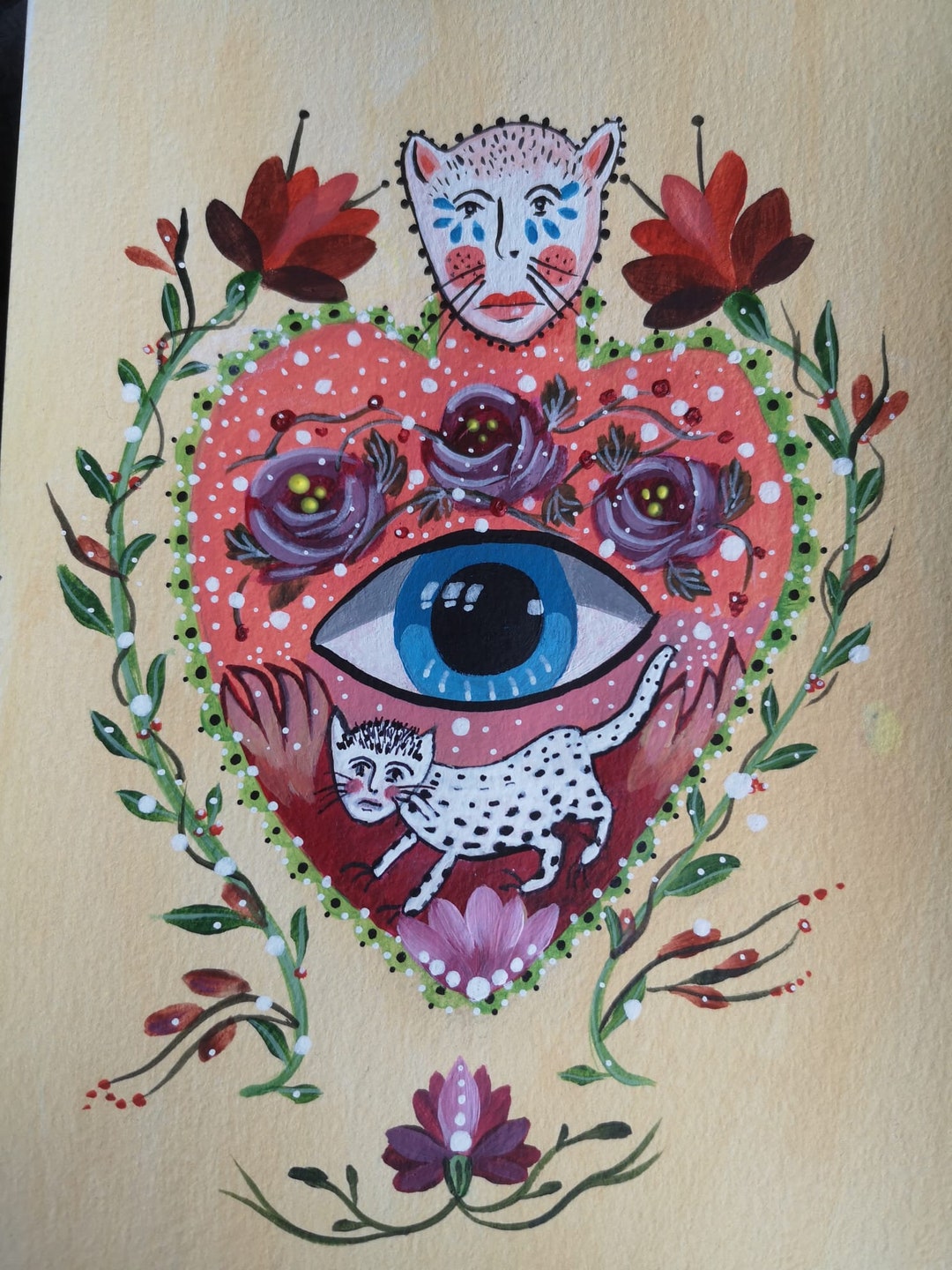Strange Medieval Animals, Evil Eye, Rose, Sacred Heart A5, 5.8 X 8.3in ...