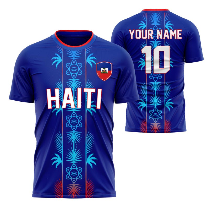 Custom Haiti National Team Jersey, Personalized Soccer Shirt for Fans ...
