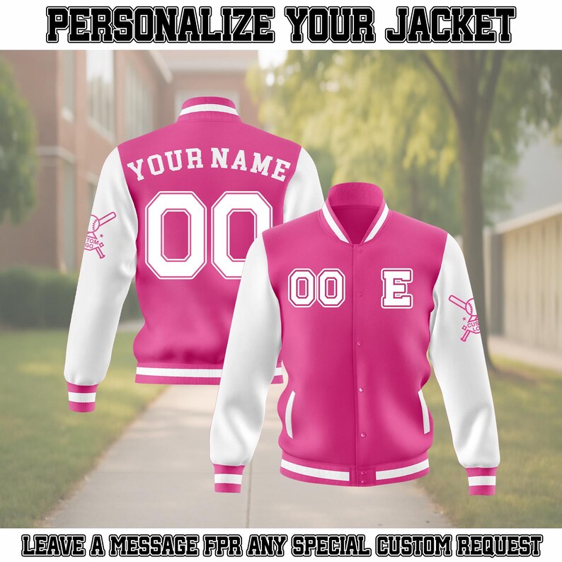 Custom Varsity Baseball Jacket, Personalized Embroidered Team Name ...