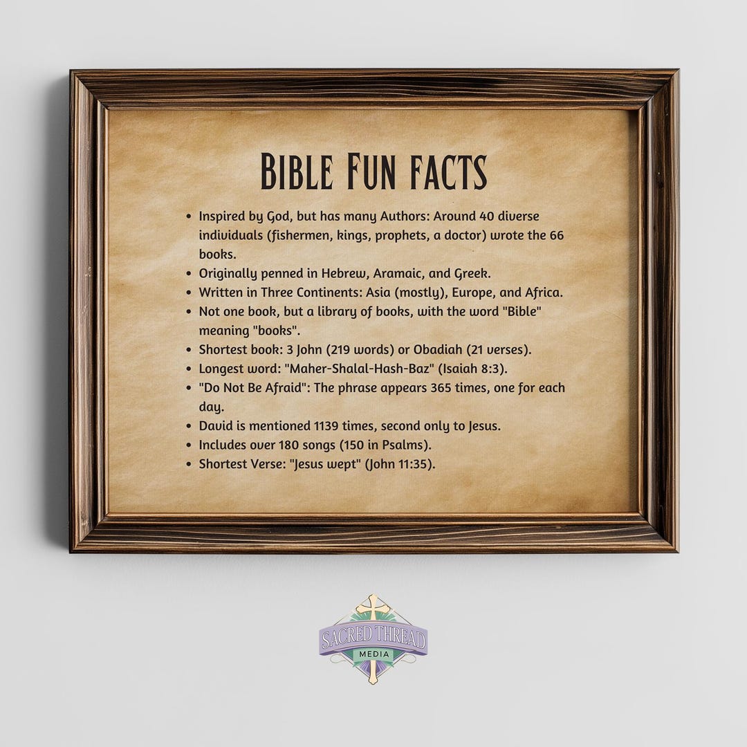 Vintage Scripture Facts Printable - Rustic Farmhouse Typography Wall ...