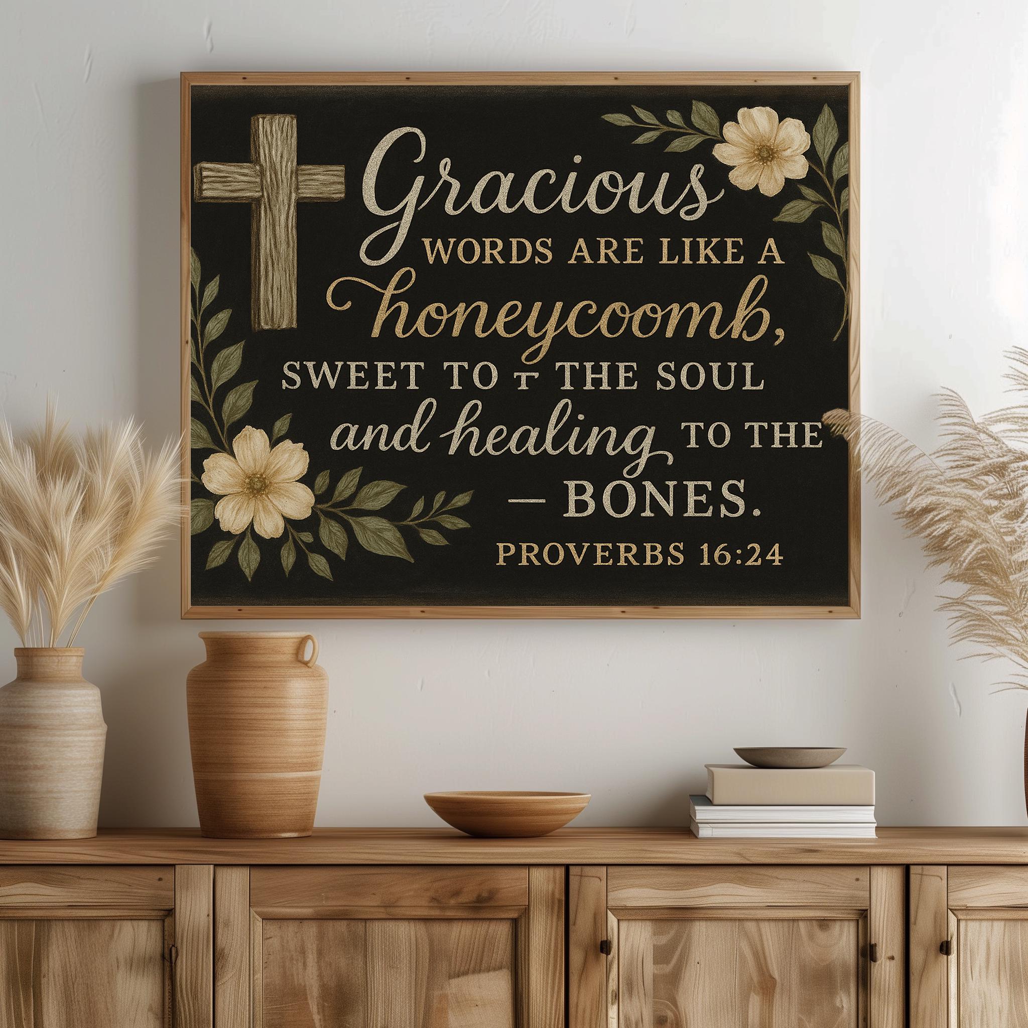Rustic Farmhouse Scripture Art - Vintage Bible Verse Print, Chalkboard ...