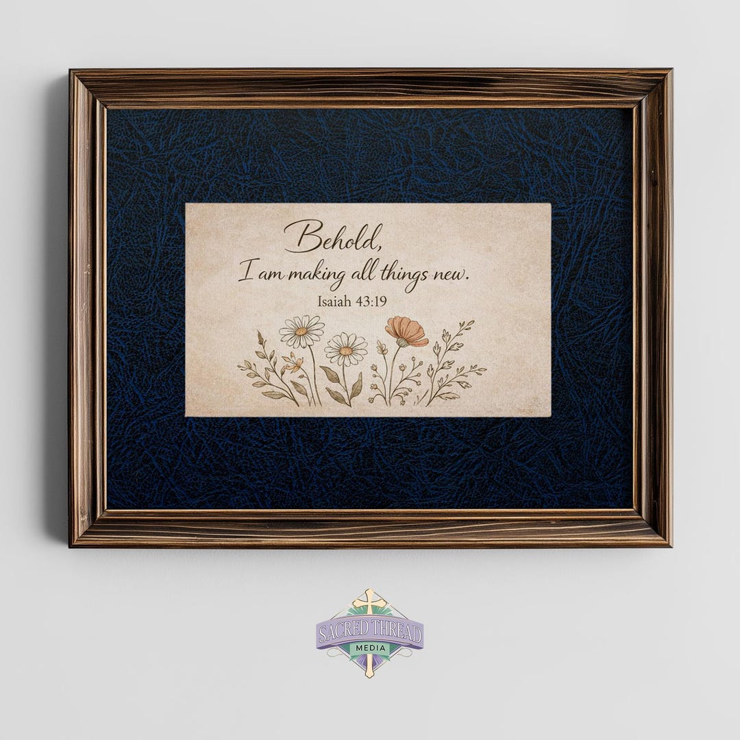Retro Farmhouse Scripture Art - Hand-lettered Bible Verse Isaiah 43:19 ...