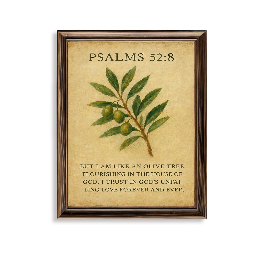 Rustic Olive Branch Bible Verse Art - Farmhouse Botanical Printable ...