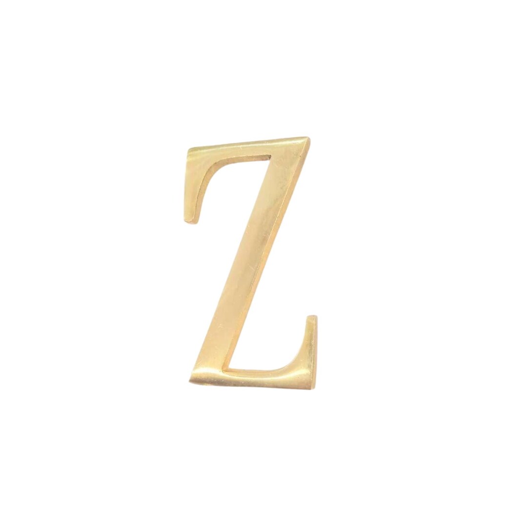 Gold Letter Z Sticker | Brass Polish Alphabet Decal - Etsy