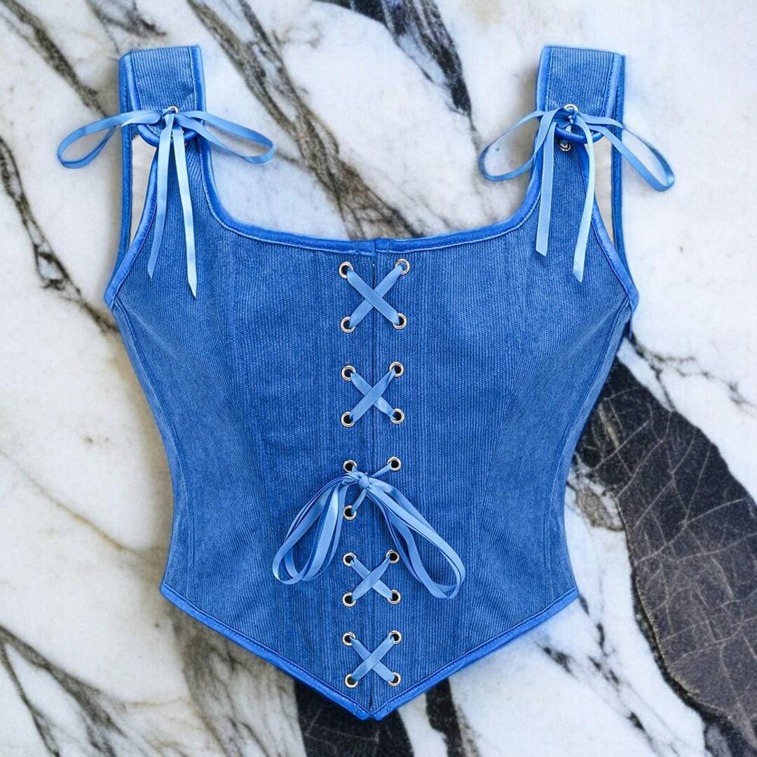 Renaissance Bodice Vest | Floral Corset Top | Medieval Overbust Corset ...