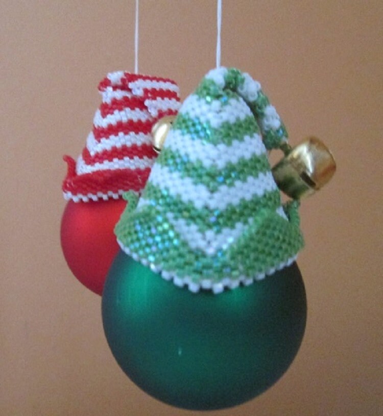 Bead Yourself an Elf Hat Ornament Cover E-pattern - Etsy