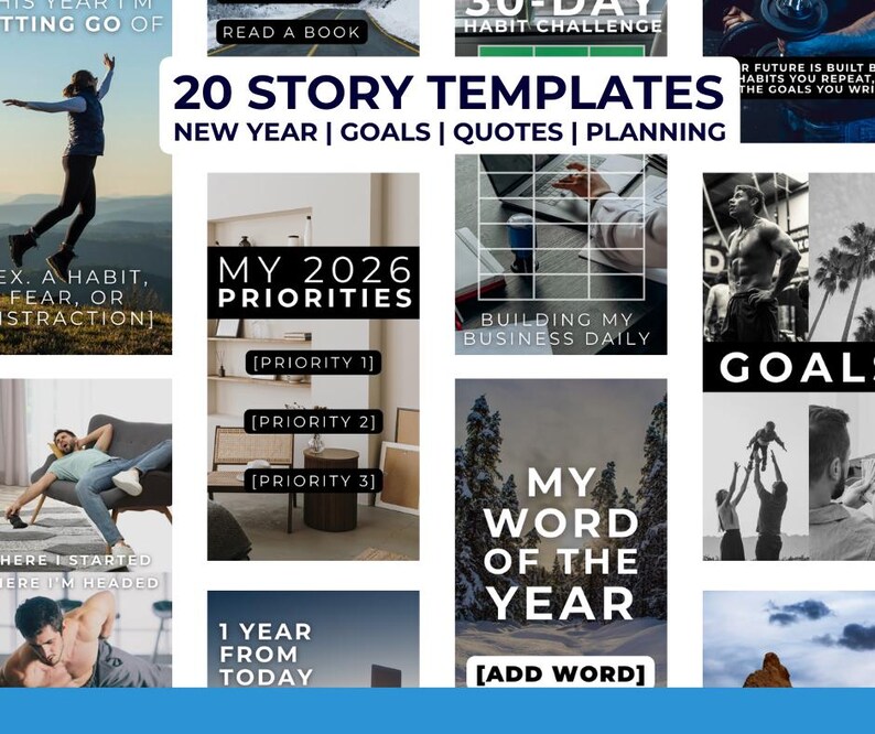 New Years Canva Templates Editable Social Media Posts Modern New Year ...