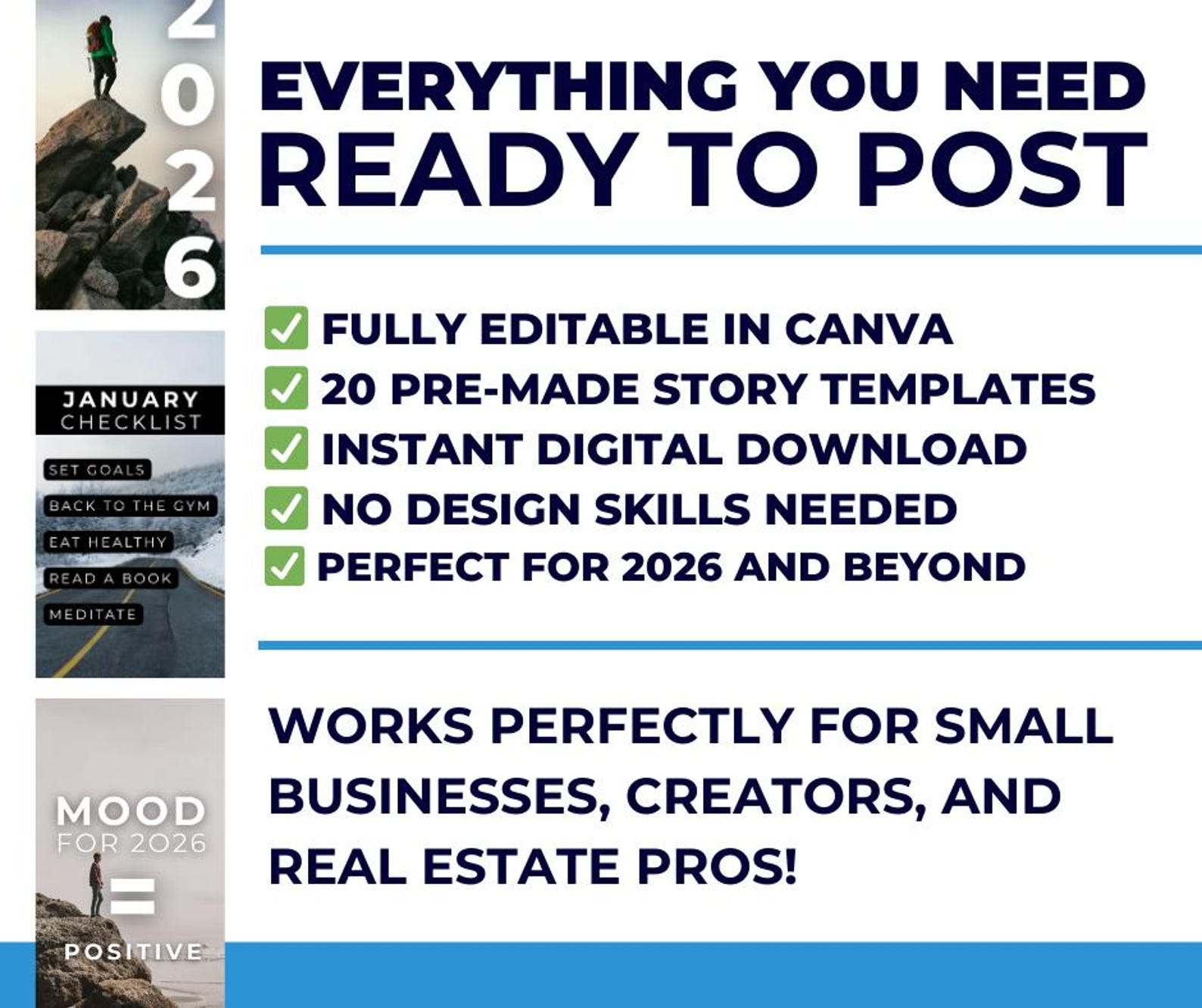 New Years Canva Templates Editable Social Media Posts Modern New Year ...