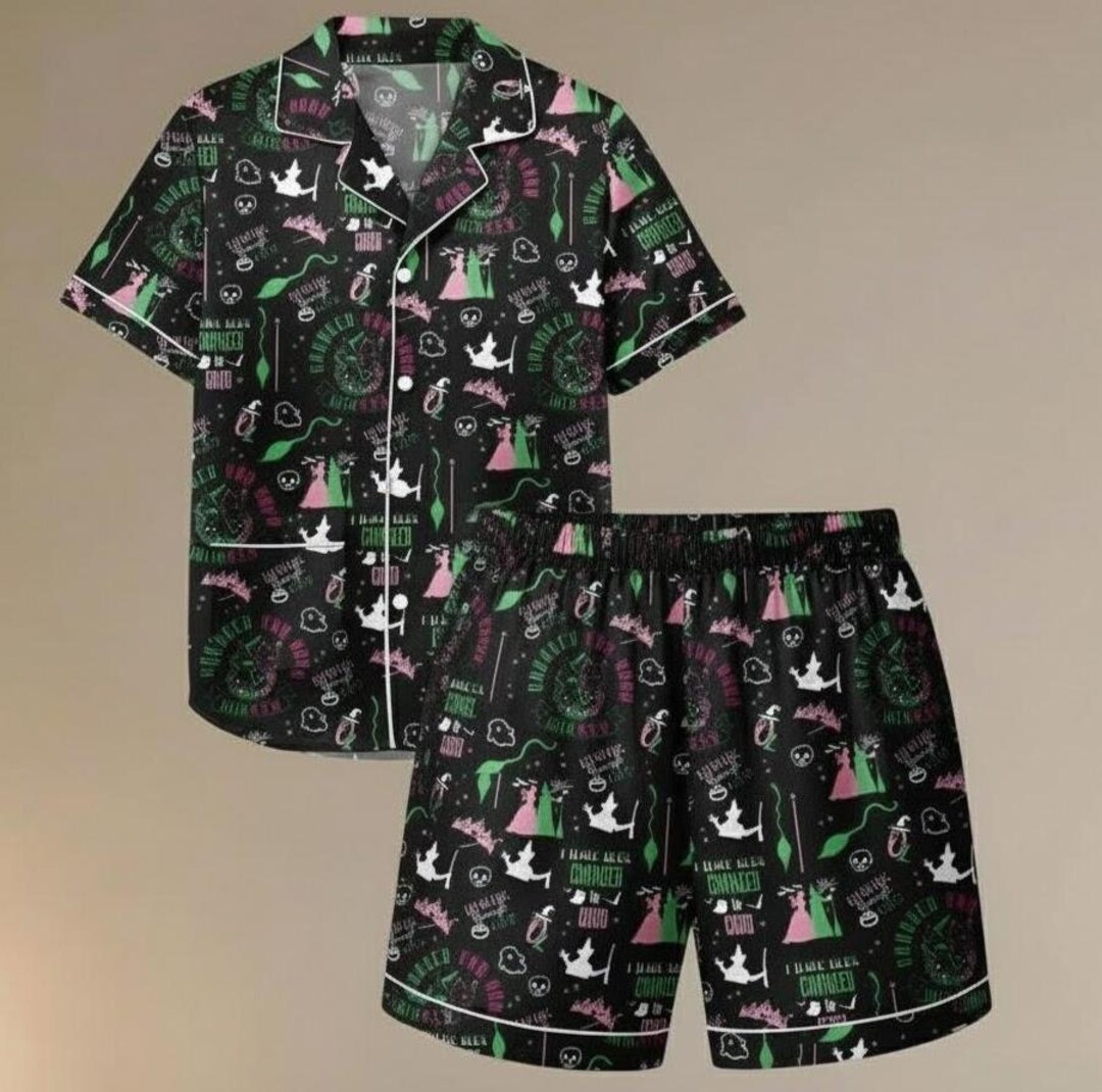 Wicked Emerald Pink Magic Pajamas Set EPSZ757 - Etsy