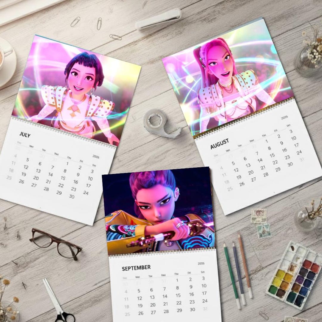 HUNTRIX 2026 Wall Calendar, Huntrix Photo Calendar, Room Decor - Etsy ...
