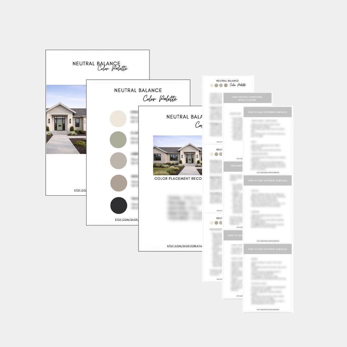Neutral Balance Exterior Color Palette (sherwin Williams) - Etsy
