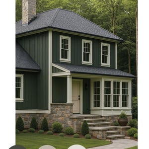 Modern Green Exterior - 4 Color Palettes (sherwin Williams) - Etsy