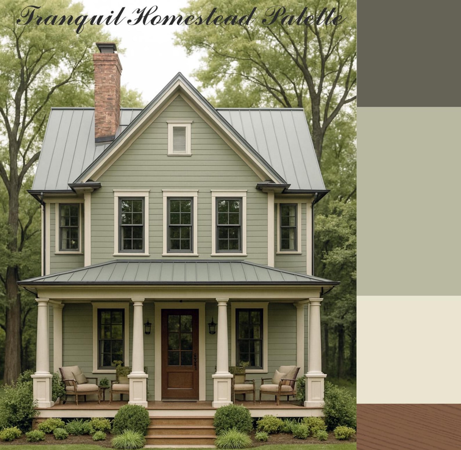 Tranquil Homestead Exterior Color Palette (benjamin Moore) - Etsy