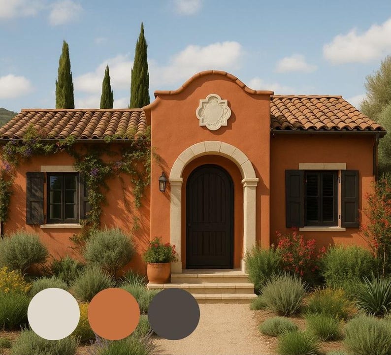 Mediterranean - 7 Color Schemes - Sherwin Williams - Etsy