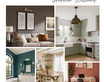 Modern Neutral Color Palette: Sherwin-williams Interior Design (digital ...