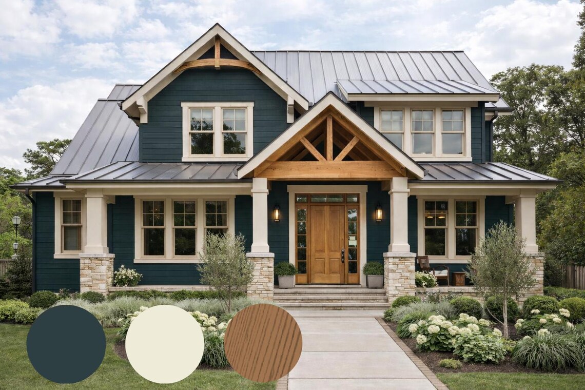Modern Craftsman Color Palette - 3 Options (benjamin Moore) - Etsy