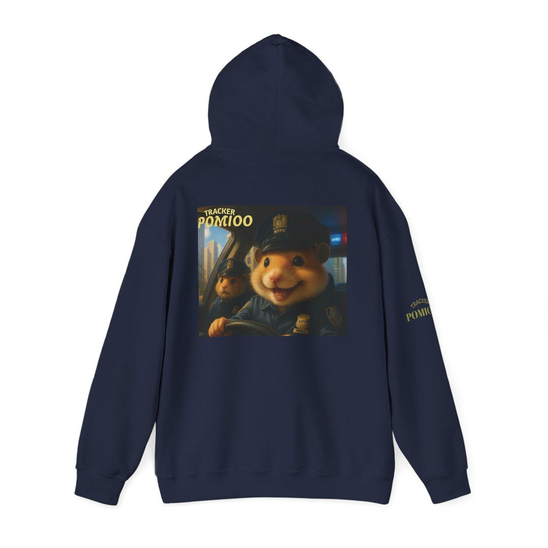 Tracker Hamster Pomioo NYPD Car Driver Hoodie | Cute Police Hamster ...