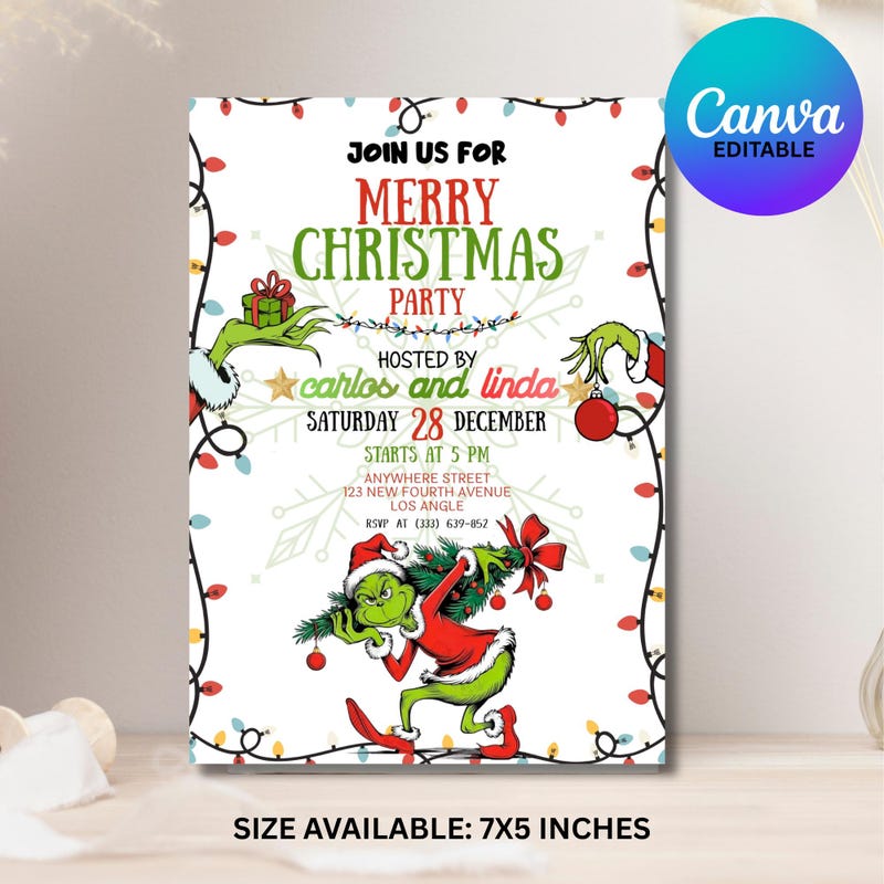 Grinch Tree Flyer - Etsy