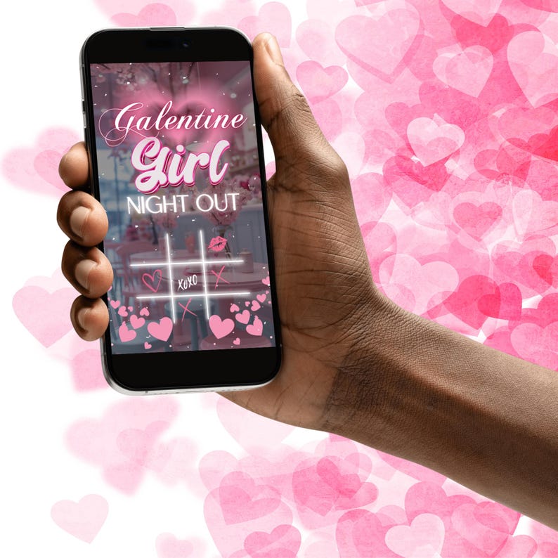 Animated Galentine's Day Party Invitation Video: Pink Valentines Invite ...