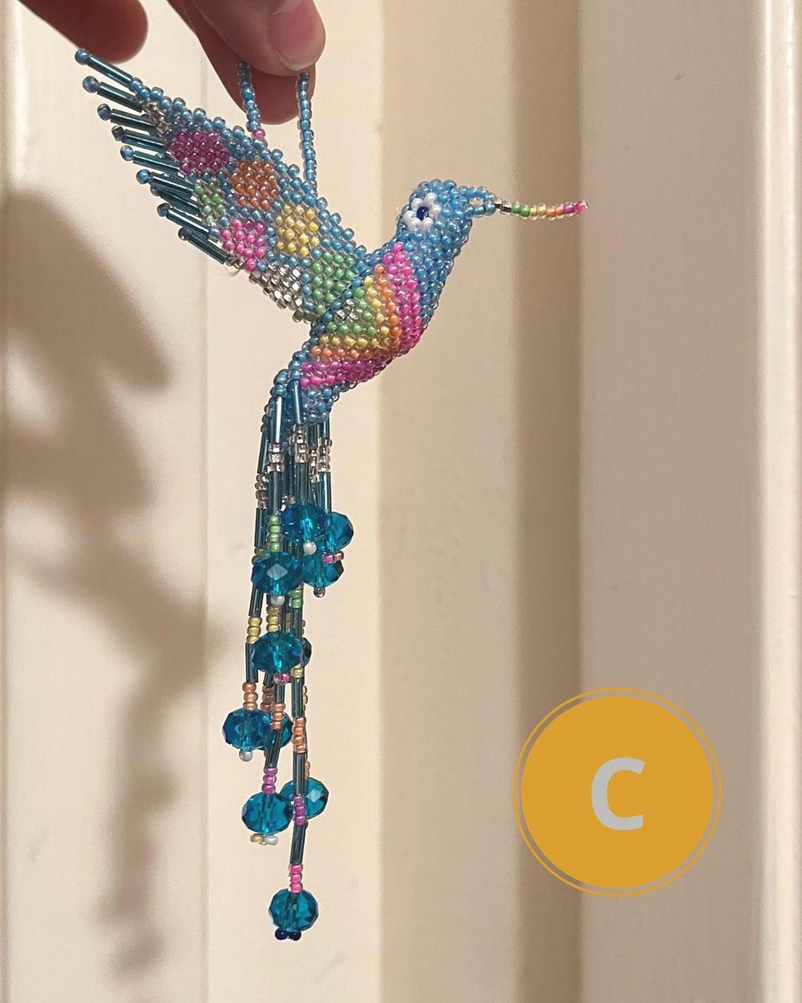 Blue Handmade Beaded Hummingbird - Garden & Home Decor - Etsy