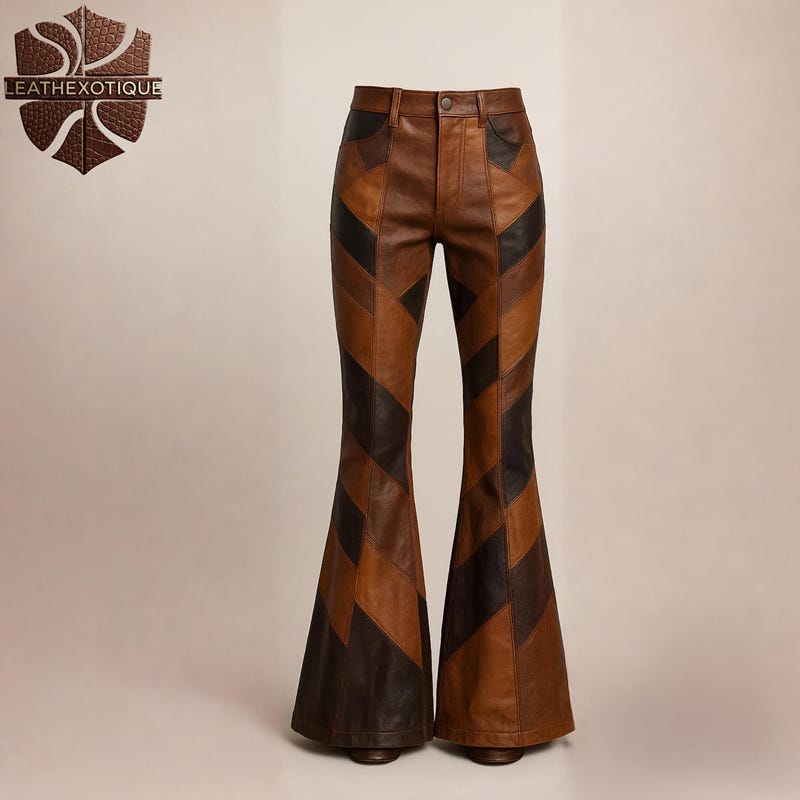 Women Leather Patch Pants - Etsy UK