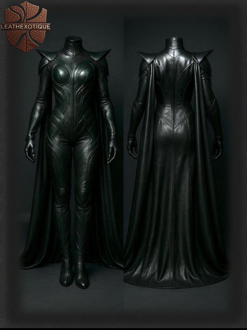 Handmade Hela Leather Bodysuit With Cape | Custom Marvel Cosplay - Etsy