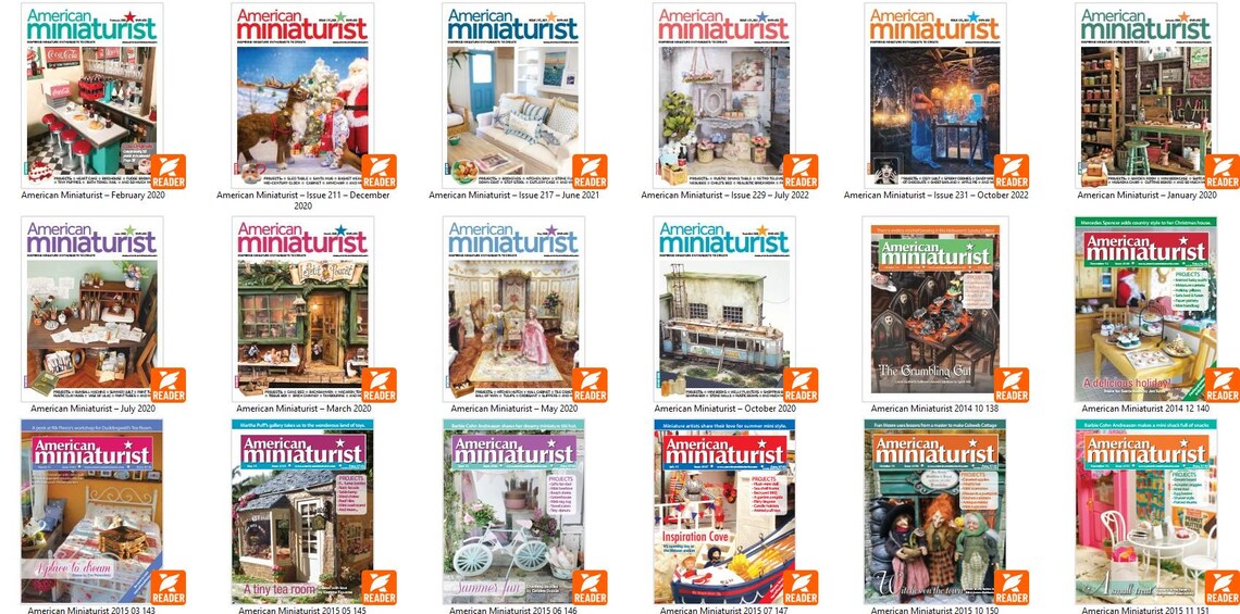 American Miniaturist Magazine Bundle 2014–2022 | 43 Digital Pdfs ...