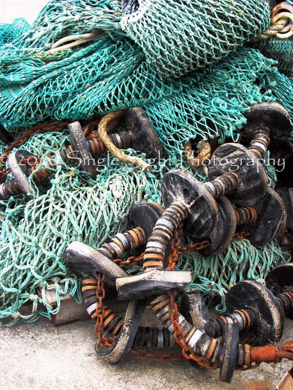 Items similar to Blue Fishing Nets, 8x10 fine art print on Etsy