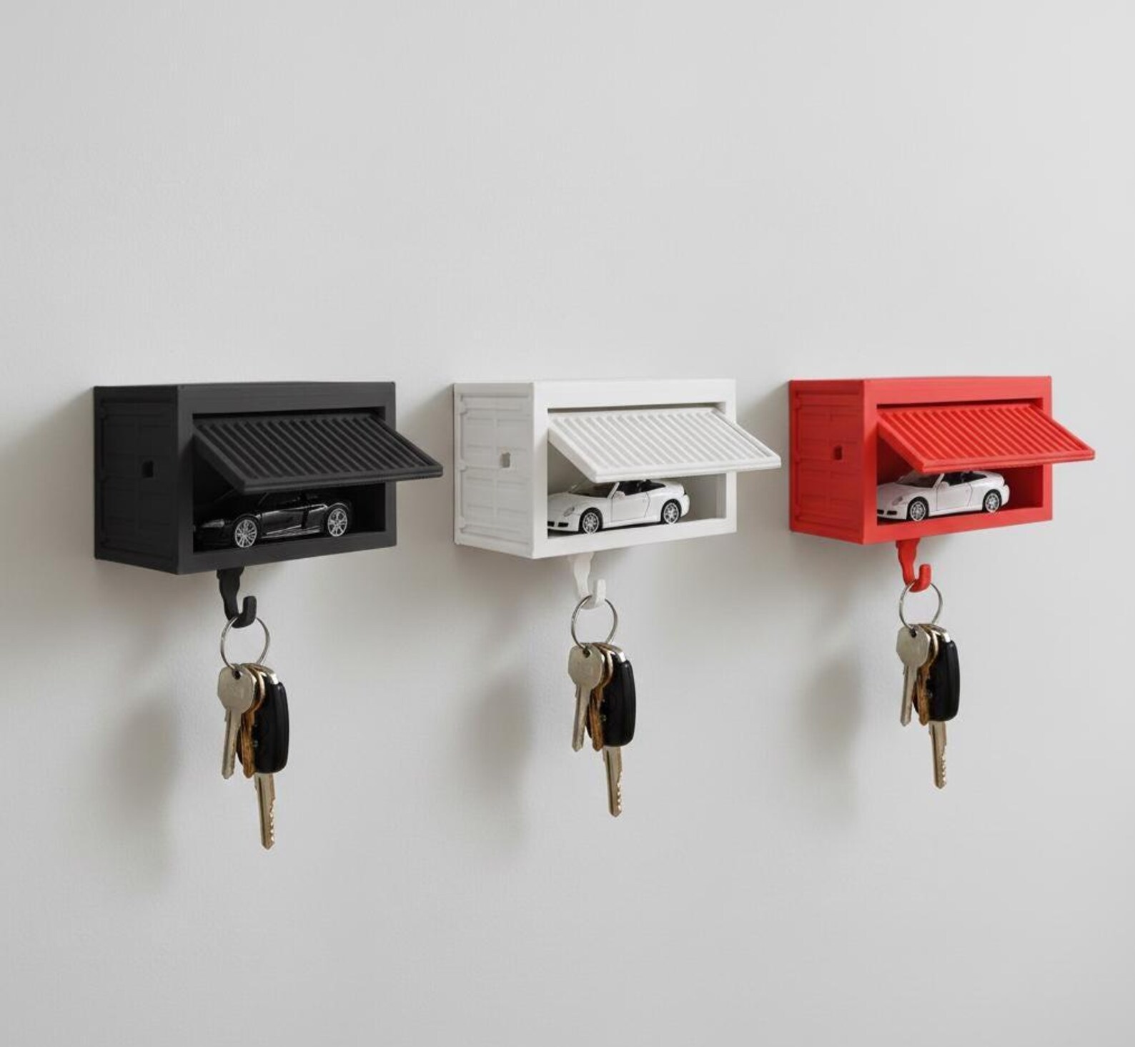 Mini Garage Key Holder With Toy Car Display & Hidden Hook - Gift - Etsy