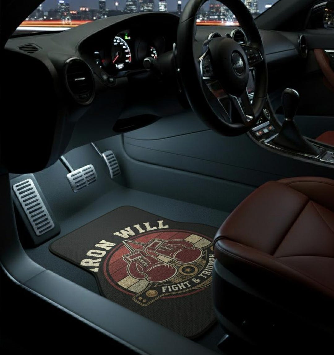 Weightlifting Car Mats – Bodybuilder Boxing Glove Decor, Gym Lover Gift ...