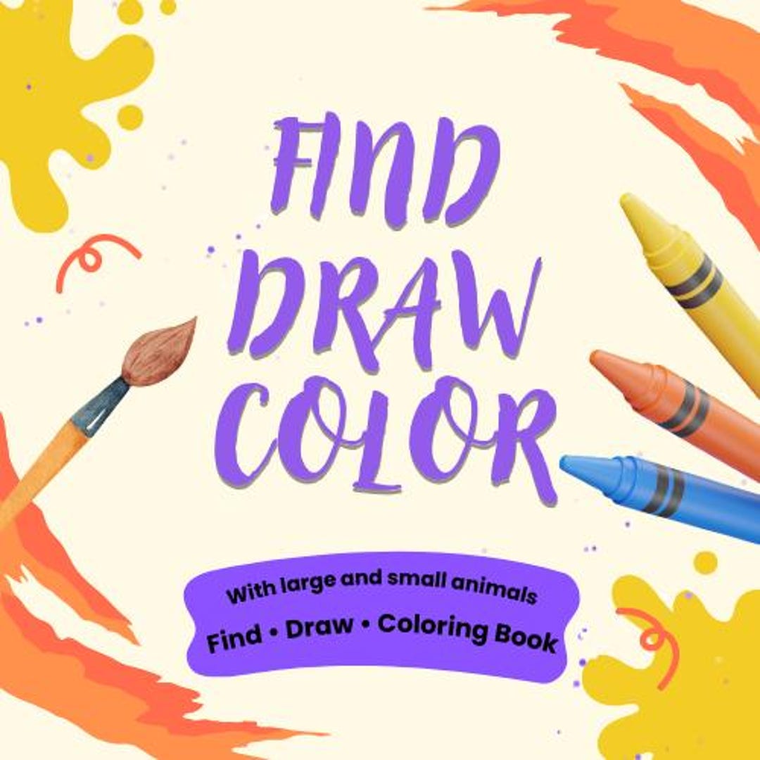 50 Different Animal Pictures - Find-draw-color Activity - Children's ...
