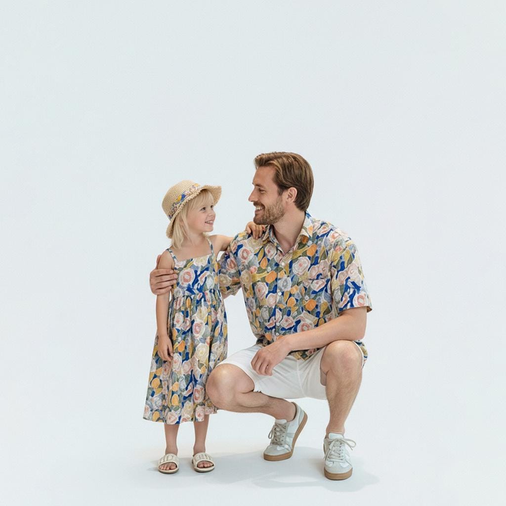 Matching Father Son Hawaiian Shirt & Sundress: Family Vacation Outfit ...