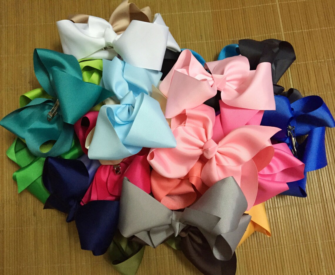Set of 30 8 Big Girl Bows Girl Hair Bows Extra Big - Etsy
