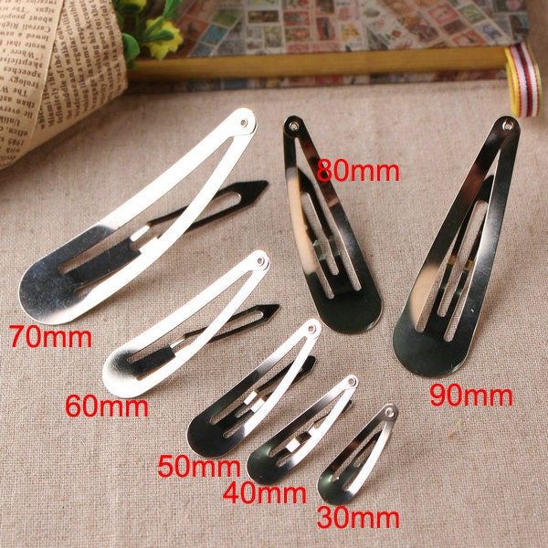 200 pcs 50mm snap clips wholesale snap clip Sliver plated | Etsy