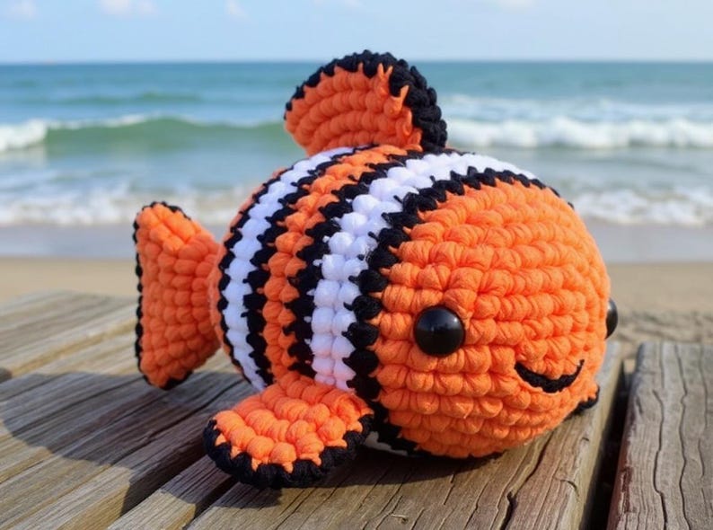 Clown Fish Amigurumi Crochet Pattern, Nemo Crochet PDF Tutorial, Cute ...