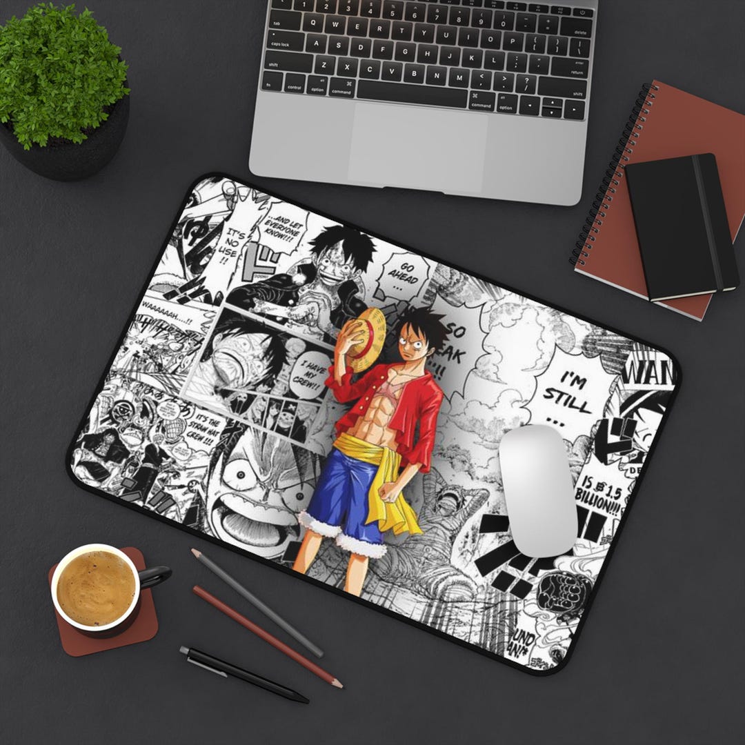 Monkey D. Luffy Manga Collage Desk Mat | Anime Mousepad - Etsy UK
