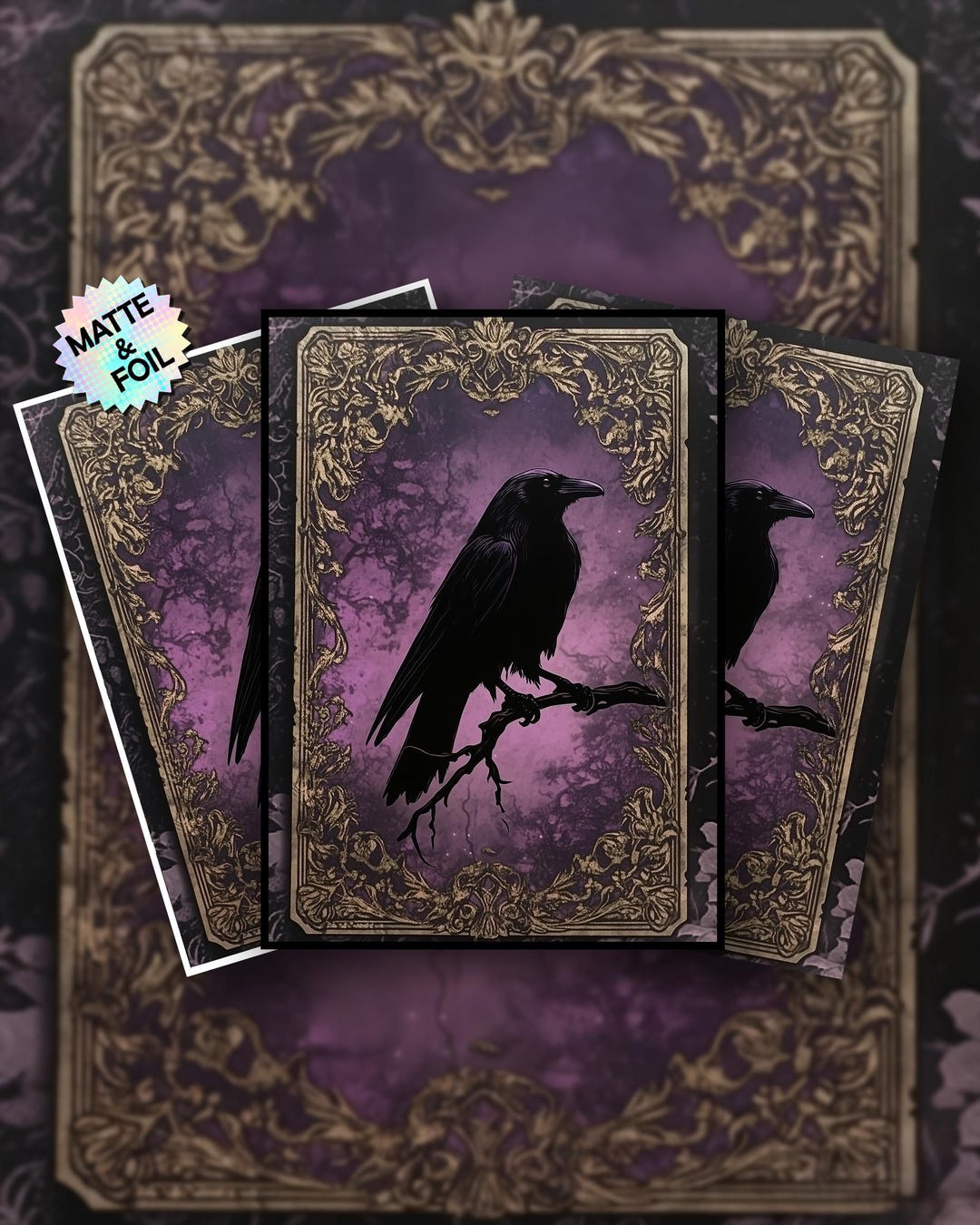 MTG Card Sleeves: Nightfall Raven, 91x66mm/89x62mm, High-definition ...