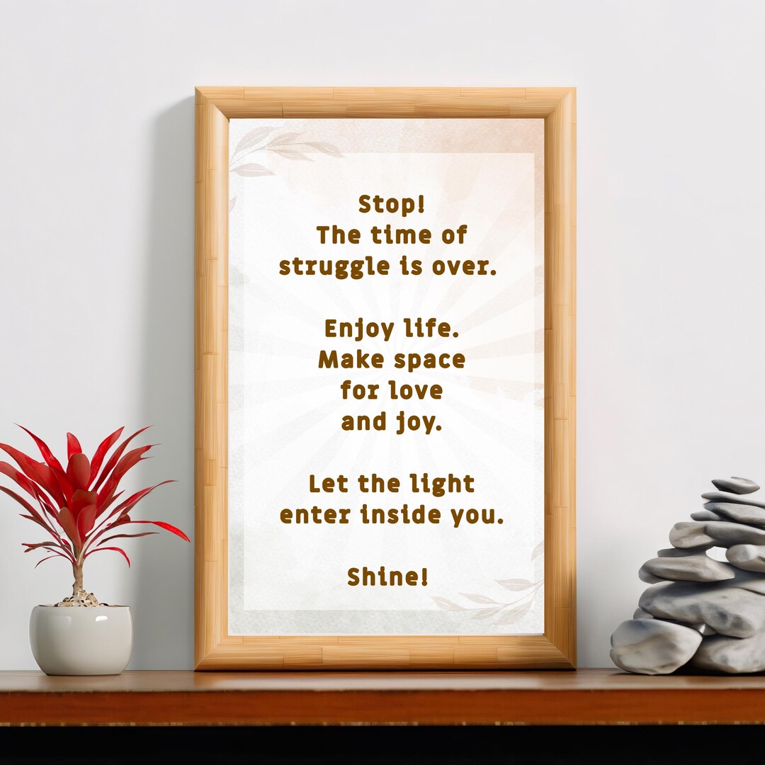 Inspirational Affirmation Poem Matte Vertical Poster, Motivational Wall ...