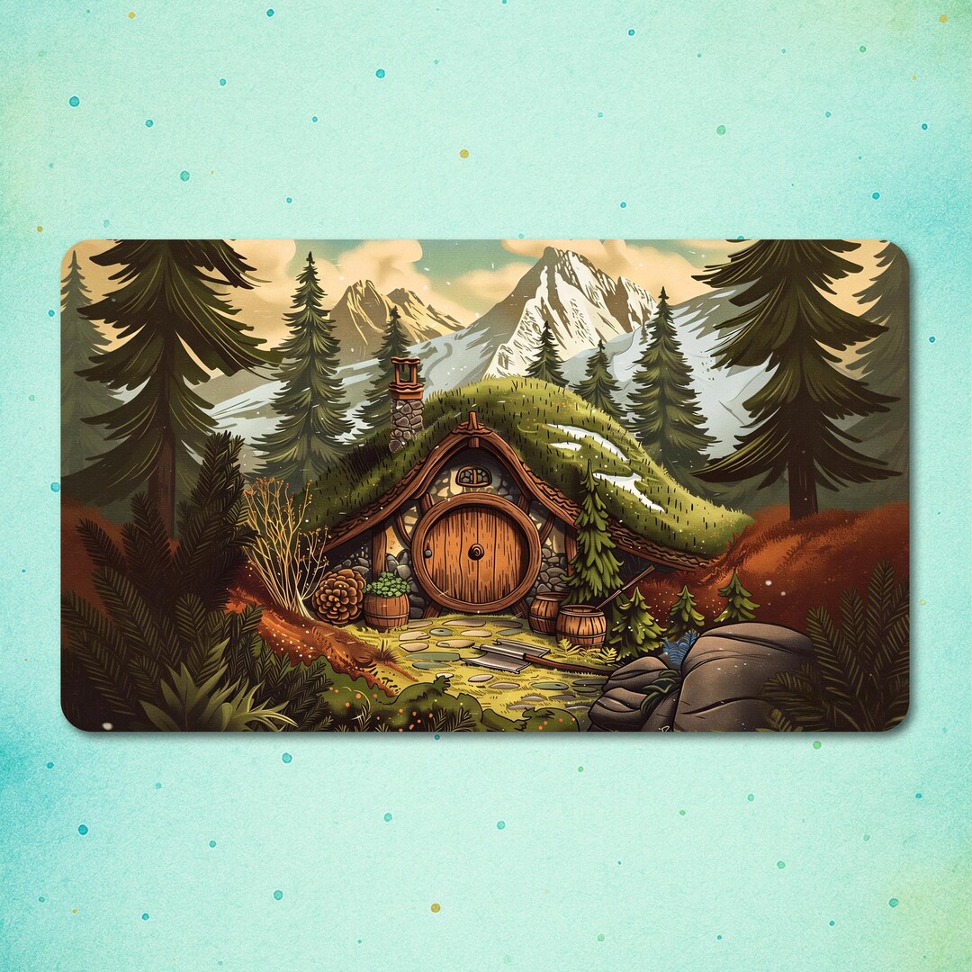 Lotr-inspired MTG Playmat, Anime Style the Hobbit Hole TCG Playmat ...