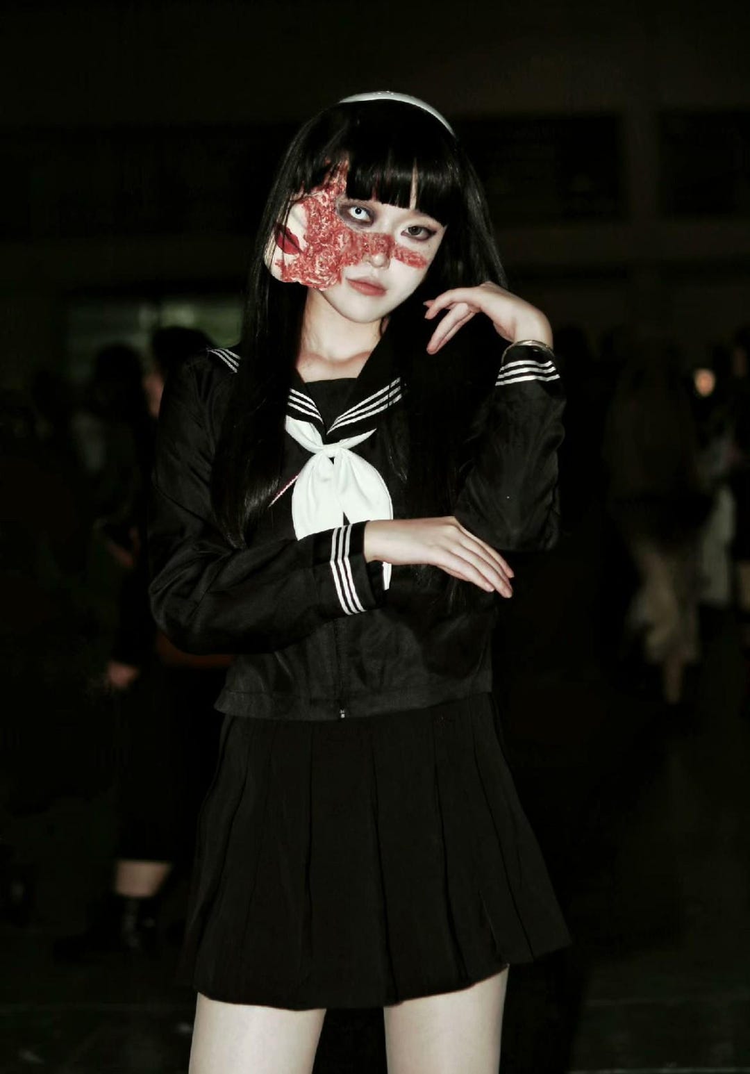Tomie Half Face Mask – Junji Ito Inspired Handmade Horror Prop | Creepy ...