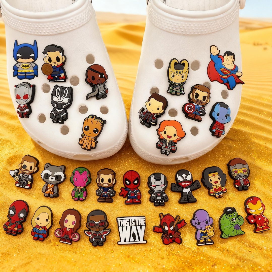 Marvel Avengers Croc Charms | Comic Superhero Shoe Charms | Cartoon ...