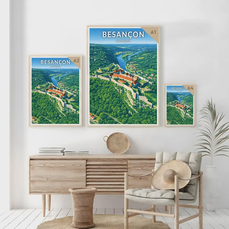 Poster - Besançon - the Citadel - Franche-comté - Illustration, Vintage ...