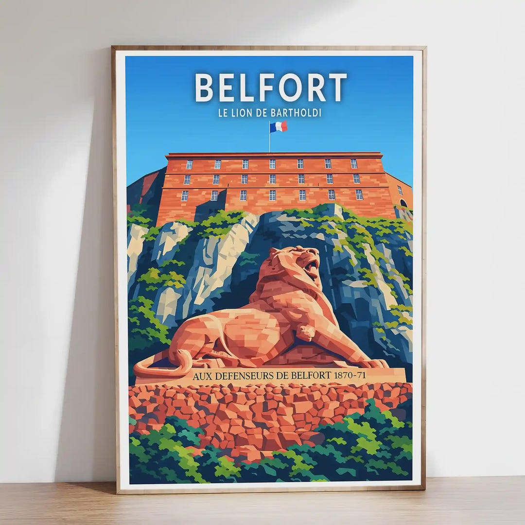Poster - Belfort - Bartholdi's Lion - Franche-comté, Vosges ...