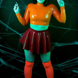 Latex Velma Cosplay Set: Handmade 5-piece Costume - Etsy UK