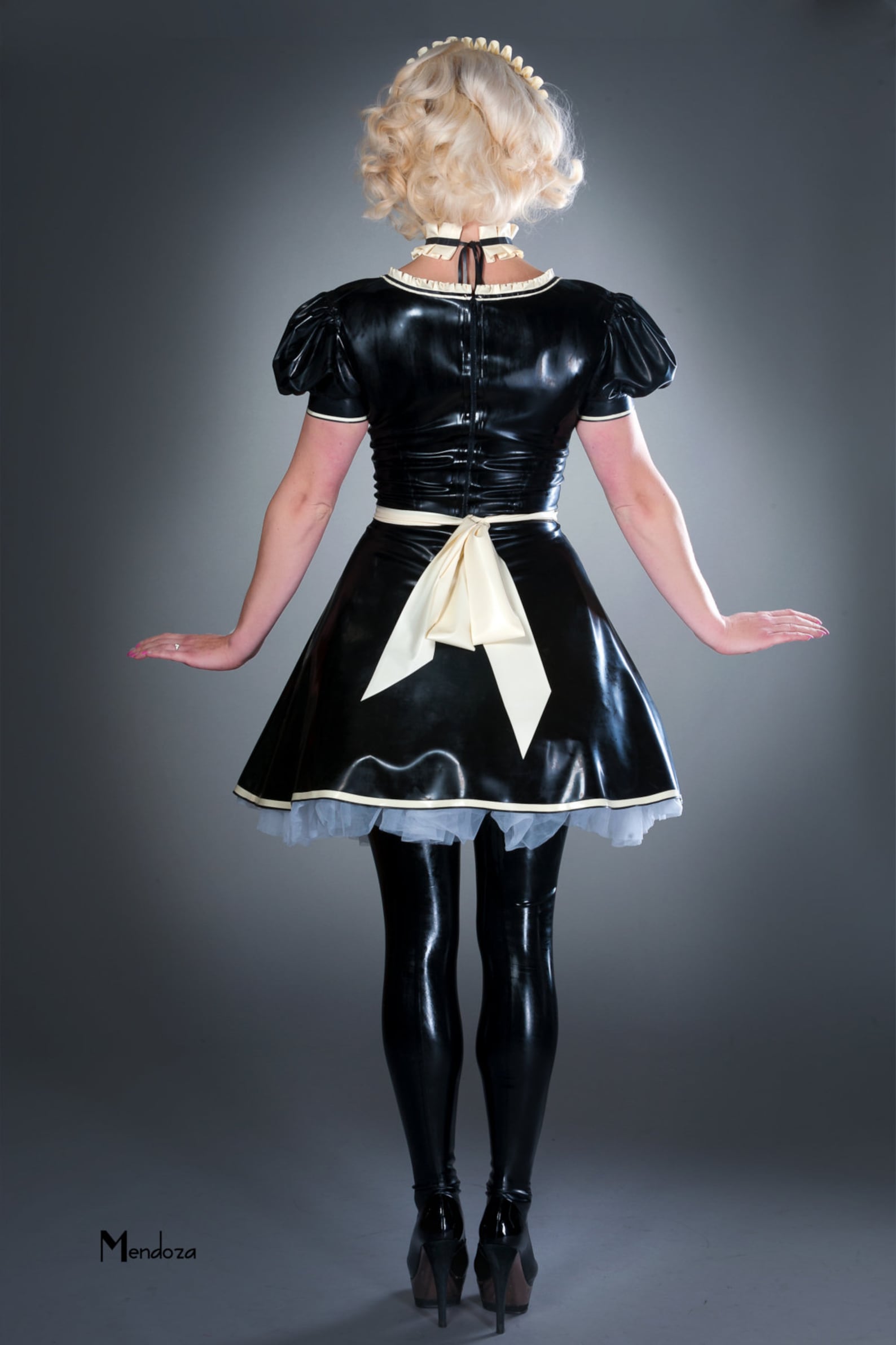 His Ruffle Latex French Maid Set Etsy