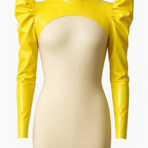 Latex Structured Shoulder Shrug Top - Etsy